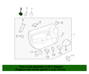 2002-2019 GM Door Trim Panel Lower Retainer 11519031 GM | GMPartsDirect.com