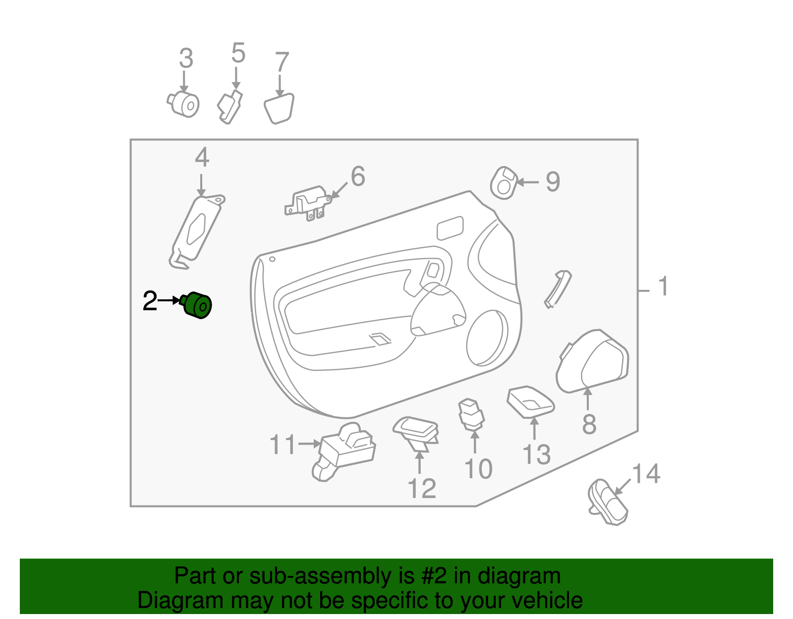 2003-2016 GM Door Trim Panel Upper Retainer 11519032 GM | GMPartsDirect.com