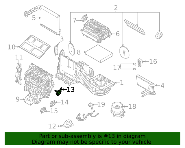 2020-2024 Ford Temp Door Actuator PZ1Z-19E616-H | OEM Parts Online