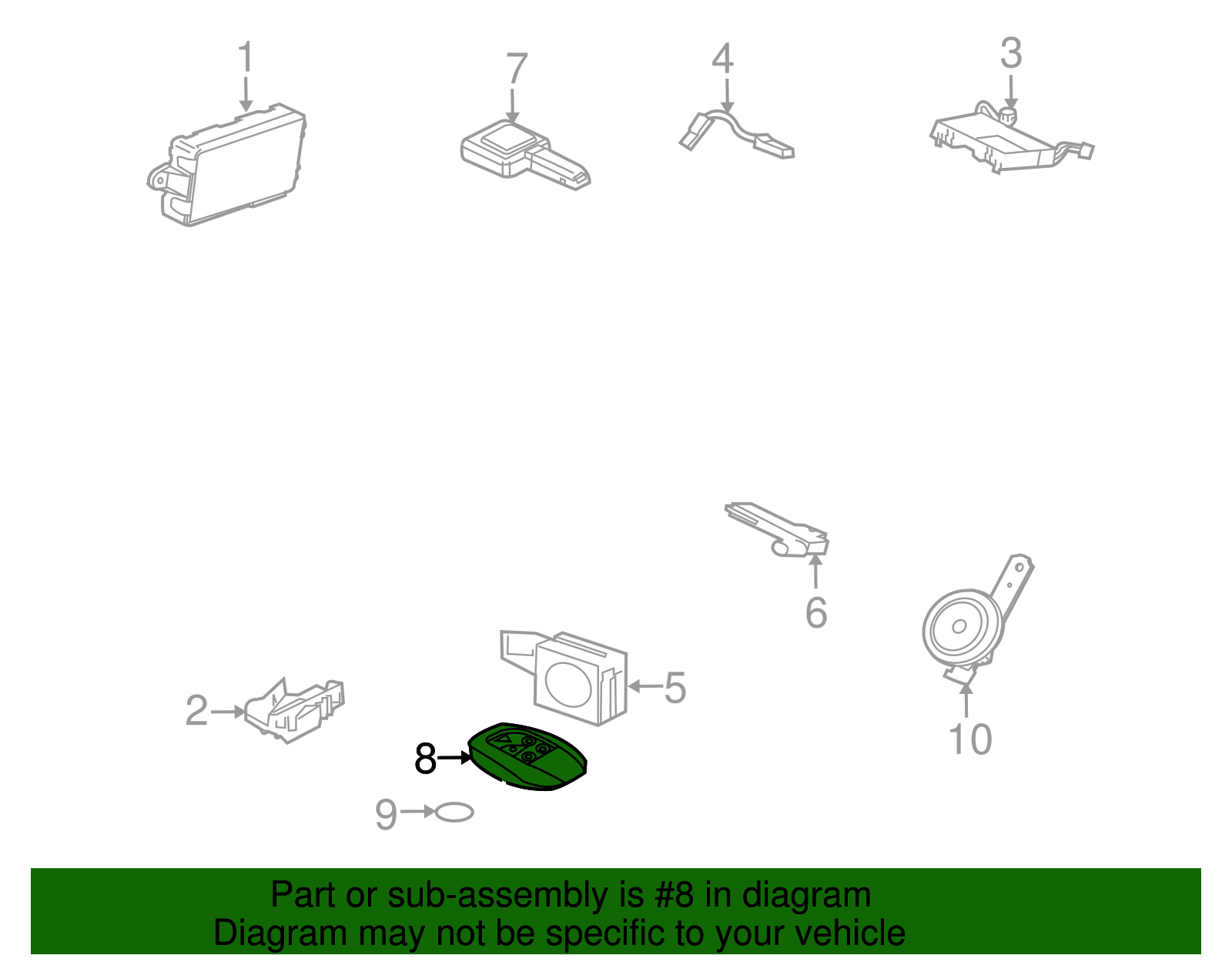 2010-2024 Jaguar Keyless Entry Transmitter C2D51458 | Express Jaguar Parts
