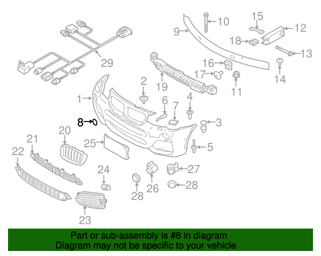 51118065883 - 2015-2018 BMW Tow Eye Cap (51-11-8-065-883) | Parts ...