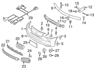 51117276426 - 2011-2018 BMW Front Bracket Holder (51-11-7-276-426 ...