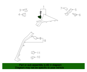 4A0-867-276 - Windshield Pillar Trim Clip - 2004-2020 Volkswagen ...