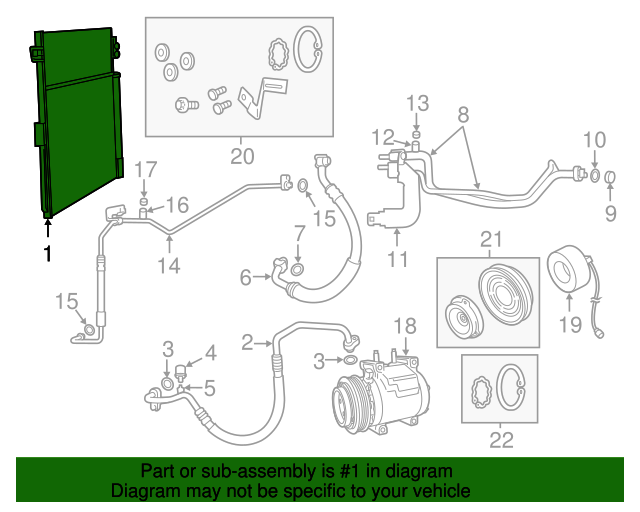 2015-2020 Dodge Durango A/C Condenser 68232606AB | TascaParts.com
