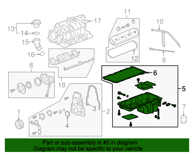 2007-2020 GM Engine Oil Pan 12640746 GM | GMPartsDirect.com