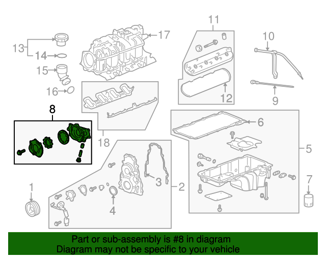 2007-2017 GM Pump (Replaces Part Number 12612289) 12710304 ...
