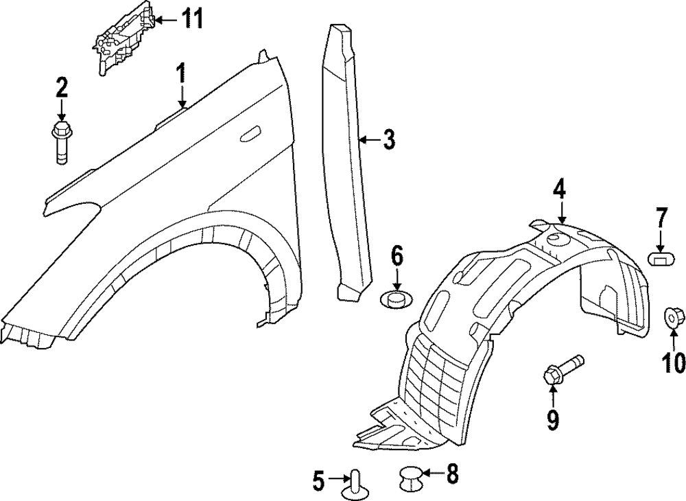 86811-B8500 - Fender Liner 2017-2019 Hyundai | Hyundai Wholesale Direct