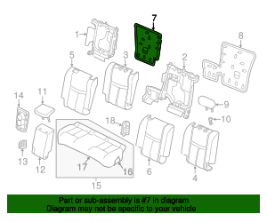 2017-2019 Nissan Rogue Seat Back Panel 88716-4CC1A | AutoNationParts.com