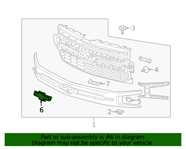 2022-2023 Chevrolet Grille Emblem 84763213 GM | GMPartsDirect.com