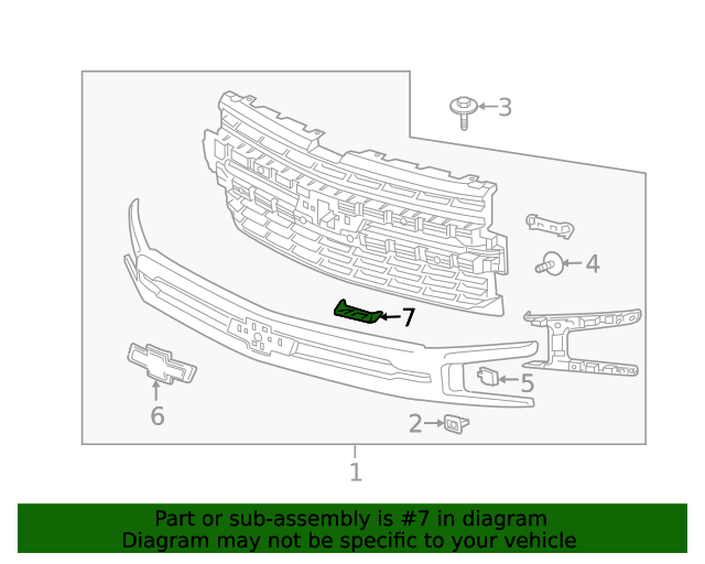 Exterior Emblem, Front, Black 84133640 | GM Parts Store