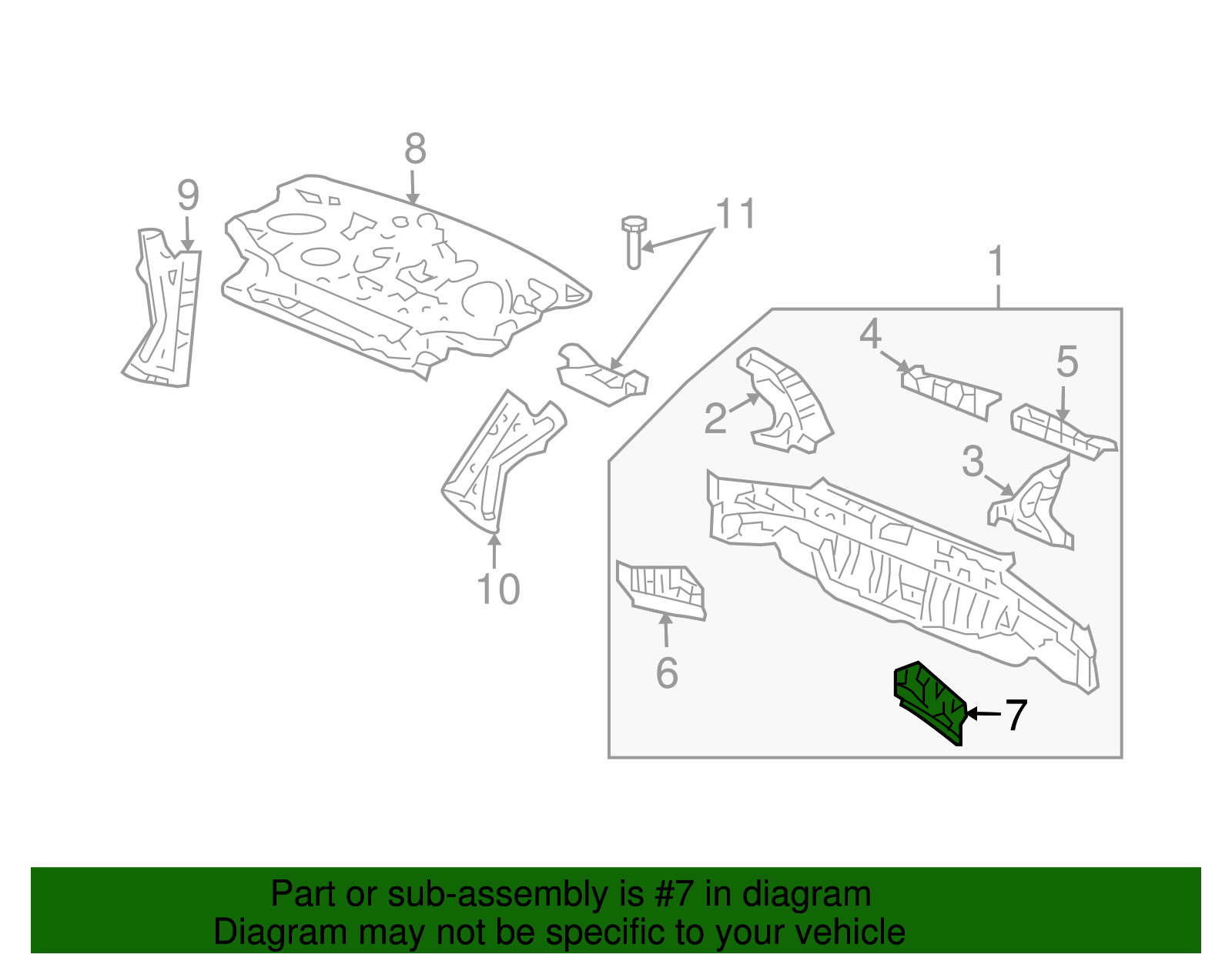 66169-SDN-A00ZZ - Lower Reinforced 2003-2007 Honda Accord | Honda Parts ...