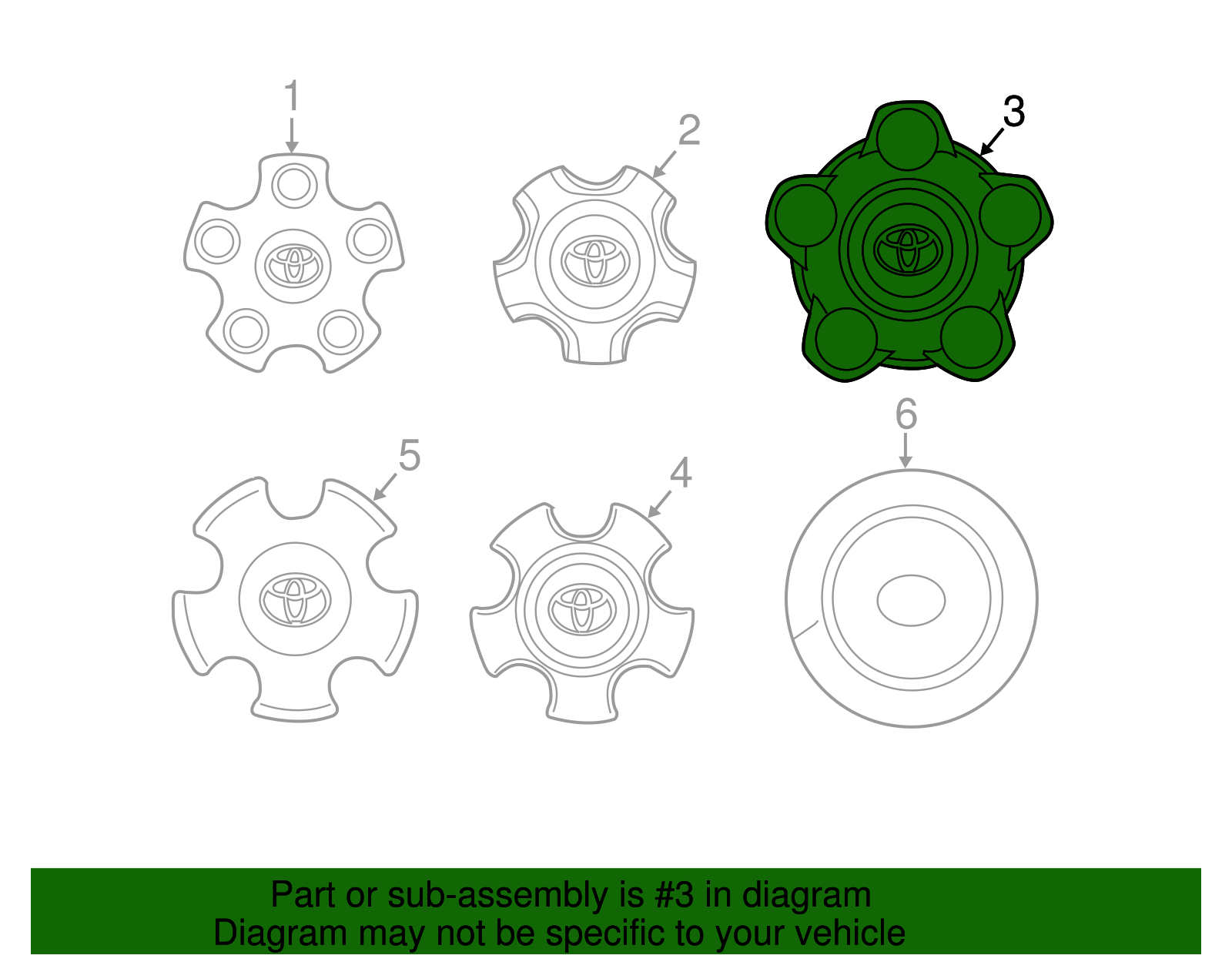 2014-2021 Toyota Tundra Wheel Cap 4260B-0C040 | Toyota Parts Center