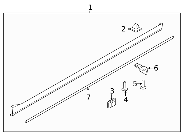 87751-P2000 - Rocker Molding 2021 Kia Sorento | Kia.Parts Store
