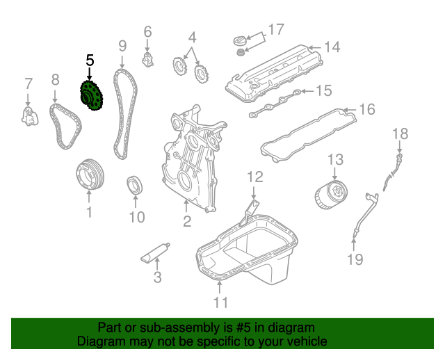 1998-2004 Nissan Idler Gear 13077-5V100 | Parts for Nissans