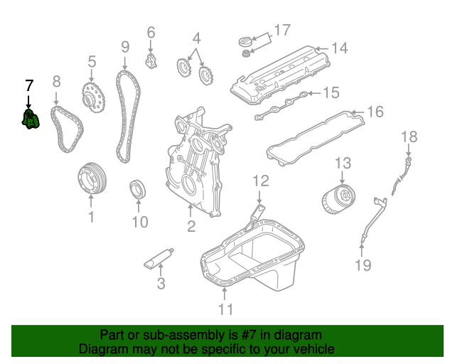 1998-2004 Nissan Engine Timing Chain Tensioner 13070-53F16 | TascaParts.com
