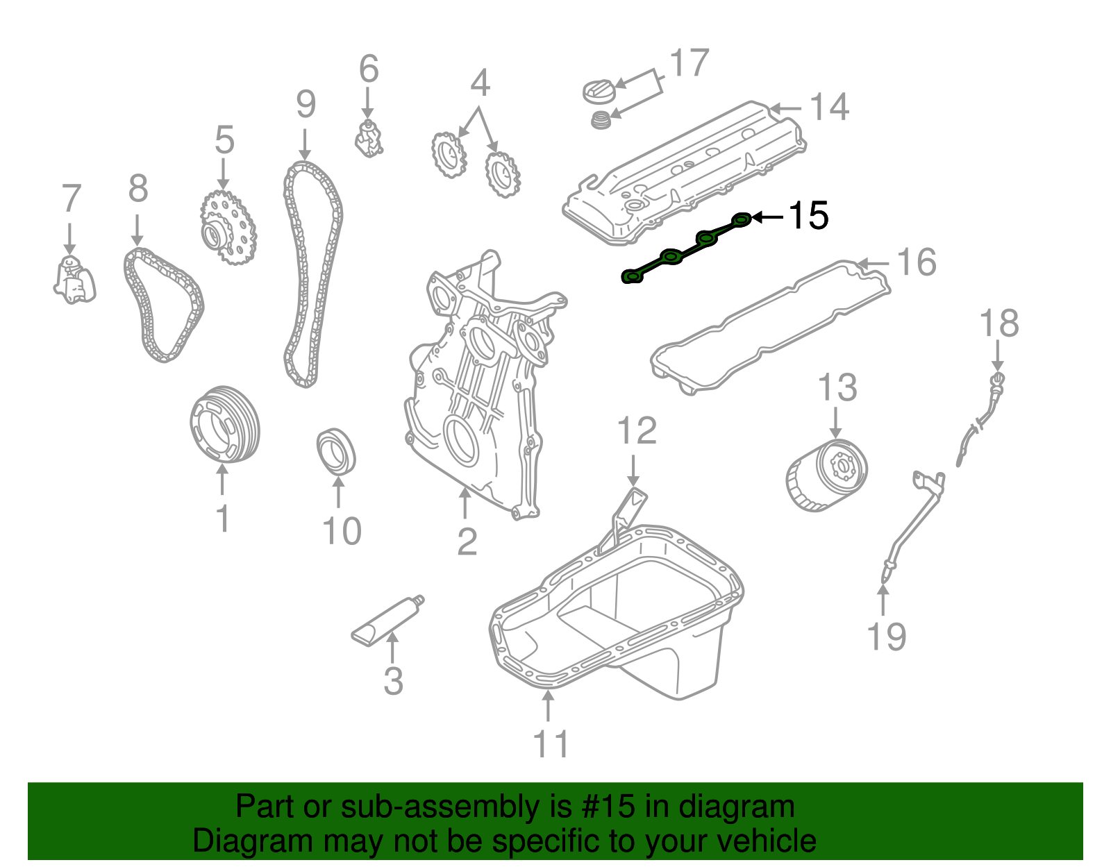 1995-2004 Nissan Valve Cover Gasket 13270-70F00 | My Nissan Part