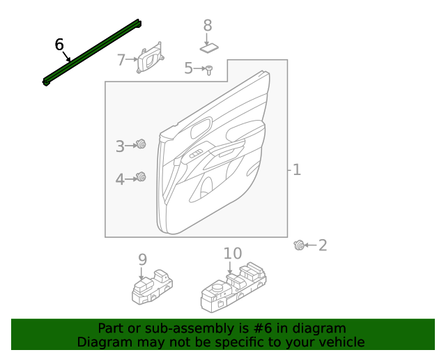82240-P2000 - Belt Weather-Strip 2021 Kia Sorento | Kia.Parts Store