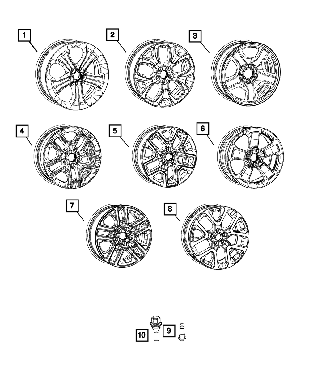2017-2022 Jeep Compass Wheel, Alloy 5VC281STAA | My Mopar Parts