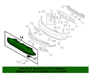 BR3Z-17626-B - Lower Shield - 2011-2012 Ford Mustang | OEM Ford Parts ...