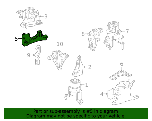 12341-F0010 - Side Mount Bracket 2019-2023 Lexus | AutoNationParts.com