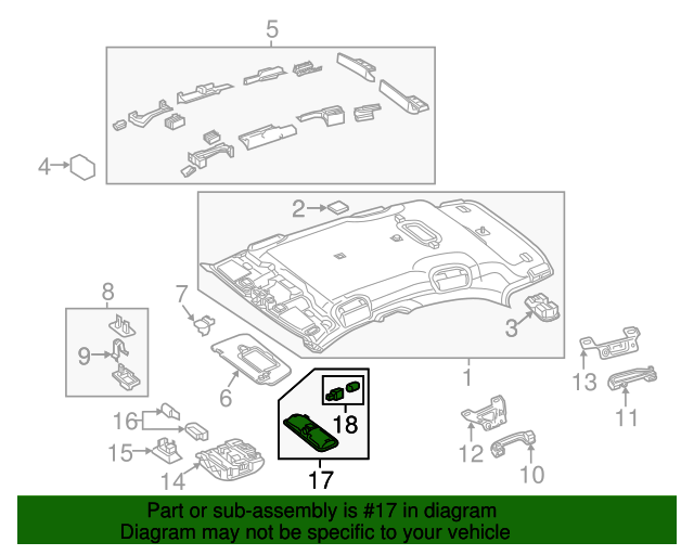 204-906-03-35-9051 - Dome Lamp 2015-2016 Mercedes-Benz | Mercedes-Benz ...