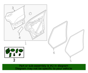 31209997 - Door Shell Seal Kit - 2019 2020 Volvo XC40 | Volvo OEM Parts ...