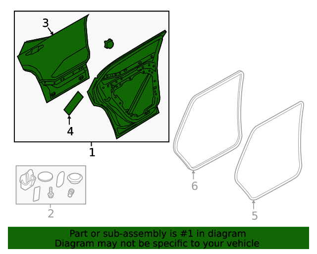 2019-2020 Volvo XC40 Door Shell - Passenger Side (RH) 32133740 ...