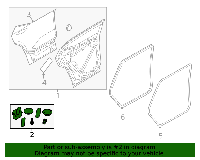 31209997 - Door Shell Seal Kit - 2019 2020 Volvo XC40 | Volvo OEM Parts ...