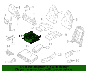 52-10-7-314-230 - Electrical seat mechanism, right 2016-2024 BMW ...