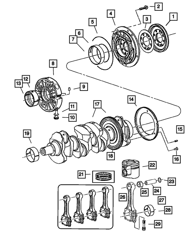 2005-2023 Mopar Center Bearing Housing Dowel 68492928AA | Mopar eStore