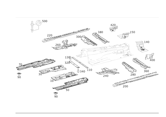 Genuine Cover, Substructure for 2008-2015 Mercedes-Benz | OEM Part# 204 ...