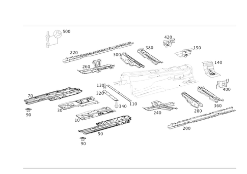 Front Floor for 2010 Mercedes-Benz C 300 | Mercedes-Benz USA Parts