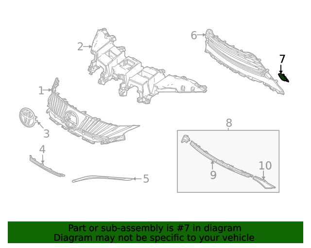 53285-48090 - Tow Eye Cap - 2021-2023 Toyota Venza | OEM Genuine Toyota ...