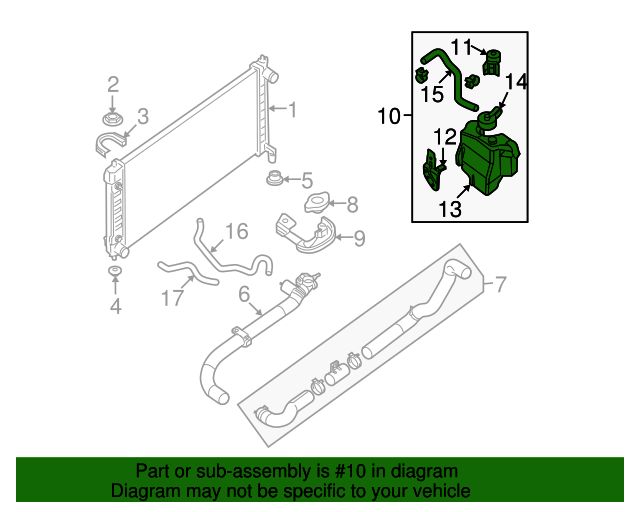 21710-ZN50A - Reservoir Assembly 2007-2014 Nissan | Nissan Parts ...