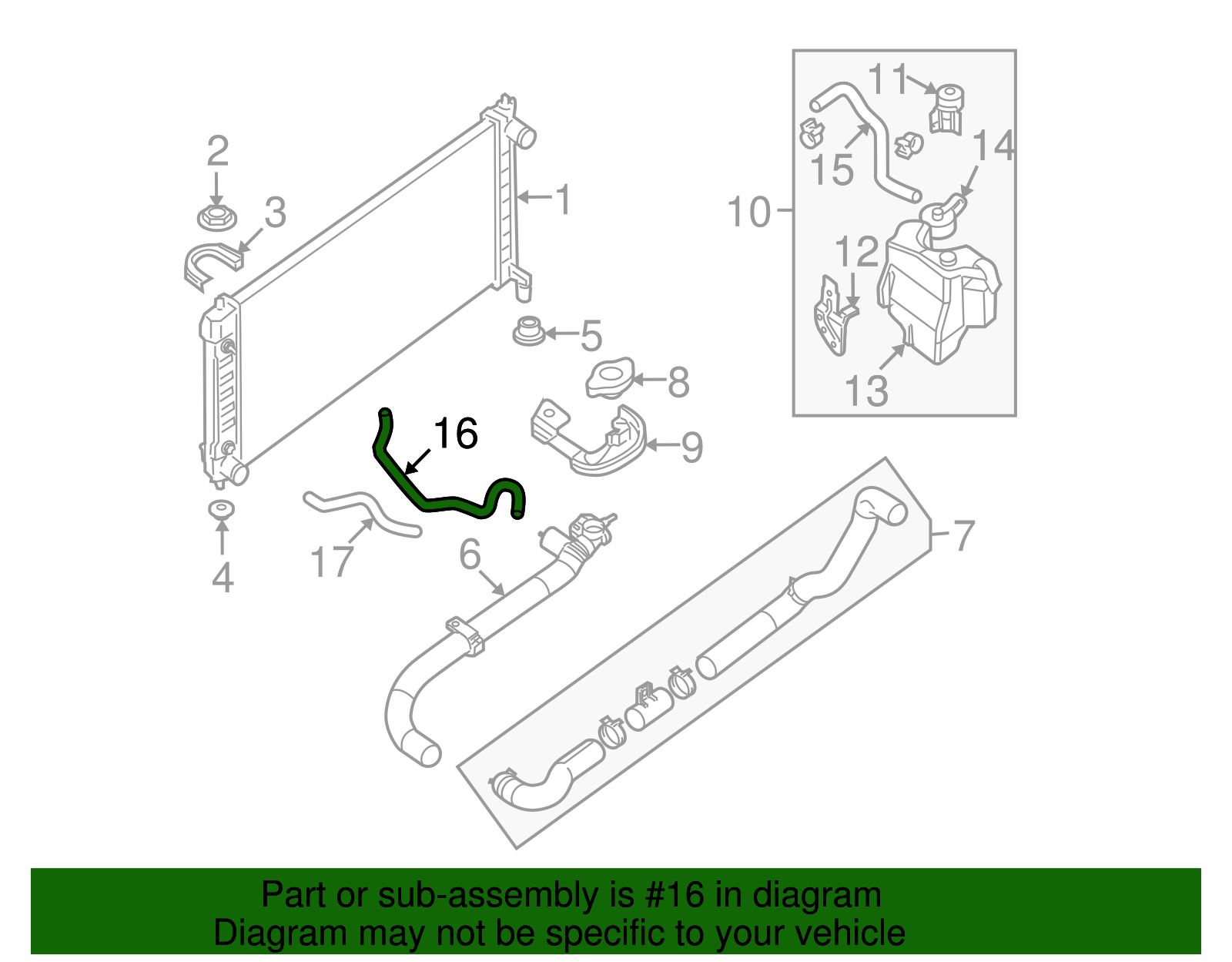 2007-2014 Nissan Oil Cooler Tube 21631JA100 | Retail Performance Auto Parts
