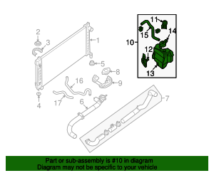 2007-2014 Nissan Reservoir Assembly 21710-ZN50A | Nissan Canada
