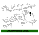 231-492-00-44 - Muffler & Pipe Hanger 2013-2021 Mercedes-Benz ...