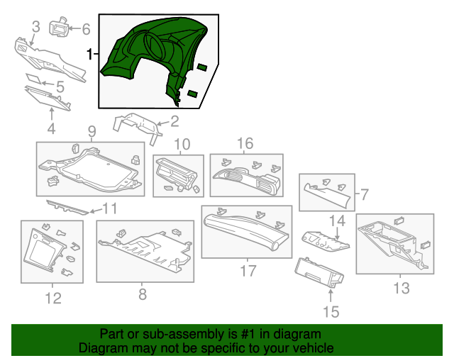 77200-SZT-A01ZC - Panel Assembly, Meter (Type V) - 2013-2015 Honda CR-Z ...