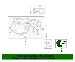 2005-2011 Toyota Tacoma Repair Bracket 81198-04010 | OEM Parts Online