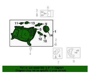 2009-2011 Toyota Tacoma Headlight Right 81110-04173 | OEM Parts Online