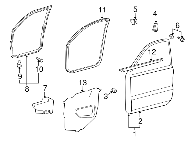 75710-60070 - Belt Weather-Strip - 2008-2015 Toyota Land Cruiser ...