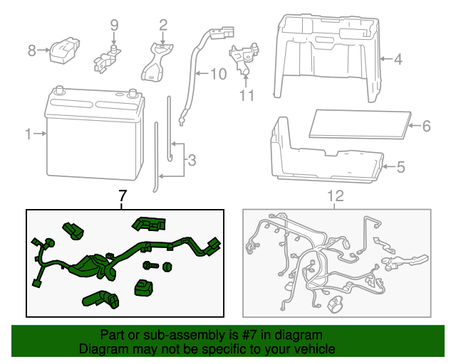 32111-RX0-A00 - Positive Cable 2012-2015 Honda Civic | Honda Parts Online