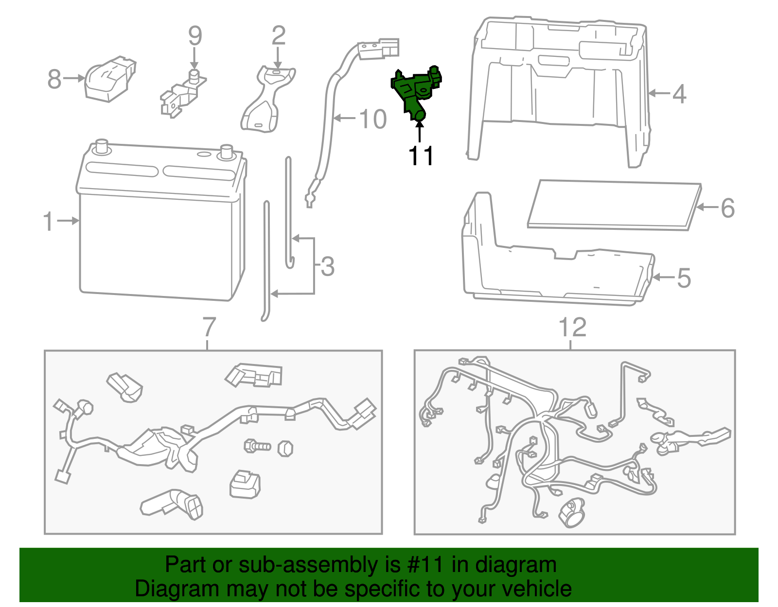 38920-TR0-A02 - 2012-2016 Honda - Sensor Assembly Battery (L) | Genuine ...