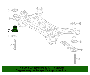 2018-2023 Toyota Suspension Cross-Member Lower Insulator 52271-06170 ...