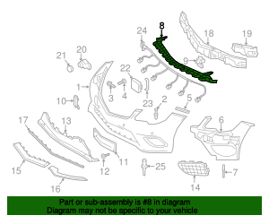 207-885-16-65 - Lower Bracket - 2014-2017 Mercedes-Benz ...