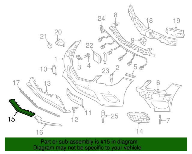 207-885-09-74 - Bumper Trim 2014-2017 Mercedes-Benz | AutoNationParts.com