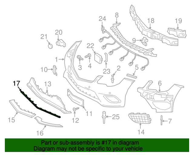 2014-2017 Mercedes-Benz Lower Molding 207-885-13-21 | MB OEM Parts