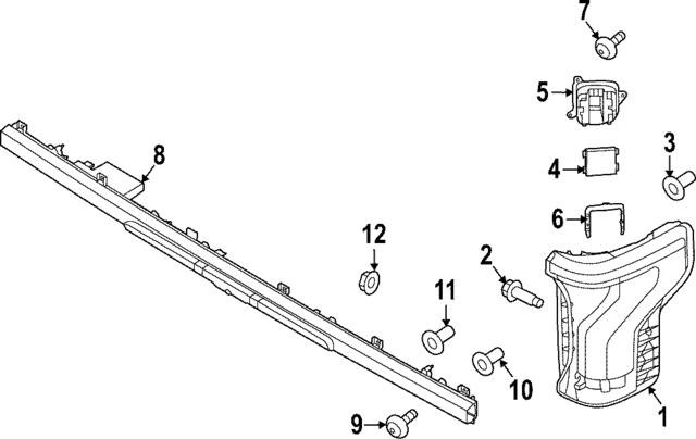 NL3Z-13404-H - Tail Lamp Assembly 2022-2024 Ford F-150 Lightning | Ford ...