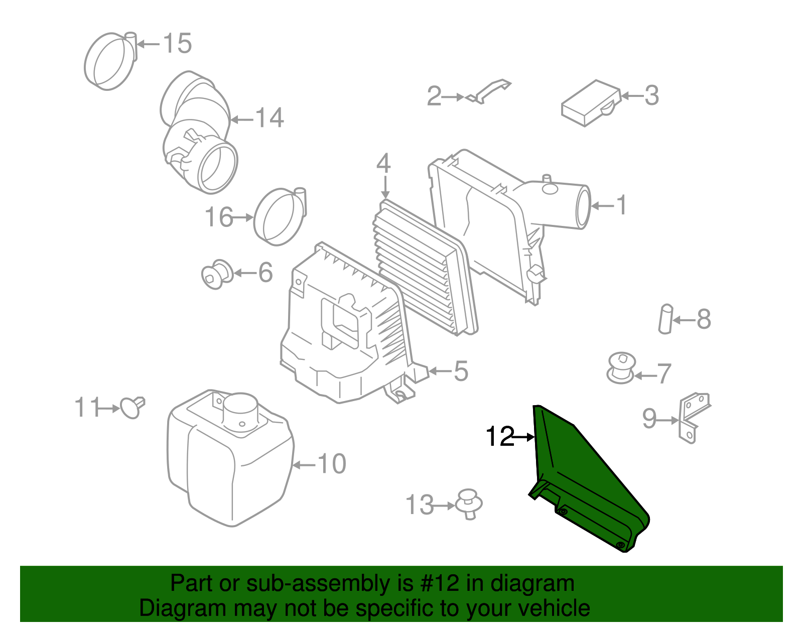 2008-2018 Subaru Air Inlet Duct 46012AG001 | OEM Parts Online