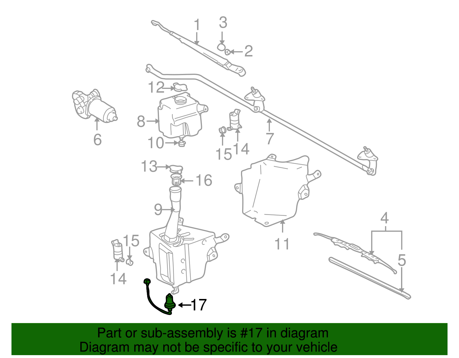 1998-2004 Toyota Tacoma Washer Fluid Level Sensor 85397-35141 | Toyota ...